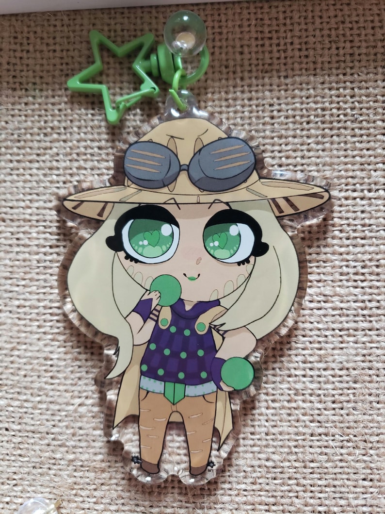 Gyro Zeppeli Chibi Keychain Jojo's Bizarre Adventure JJBA Steel Ball ...