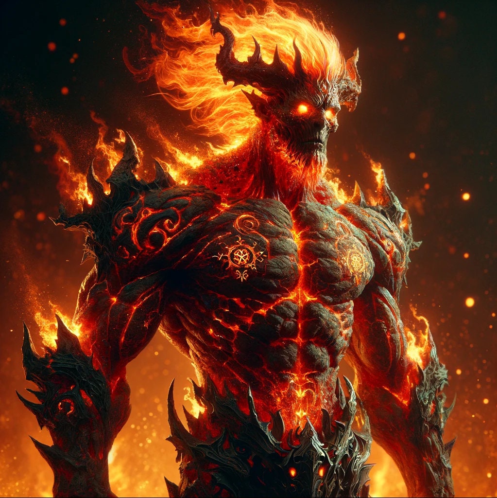 Hellfire Conjurer Demon: the Incarnation of Infernal Fury / Custom ...