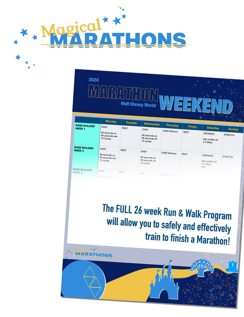 2024 WDW Marathon Weekend Training Program by Magical Marathons - 26.2 ...