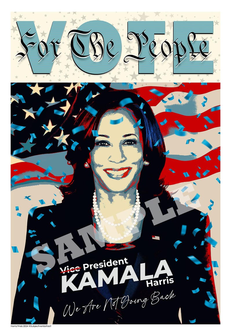 President Kamala Harris Poster VOTE for the People Democrats - Etsy