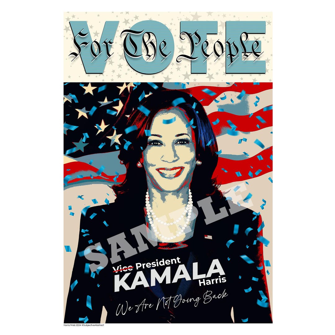 President Kamala Harris Poster VOTE for the People Democrats - Etsy