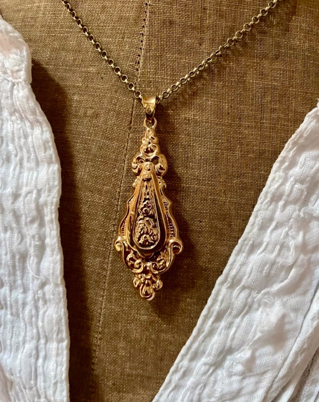 Vintage 14k Solid Rose Gold Hollow Pendant Zeeuwse Zeeland - Etsy