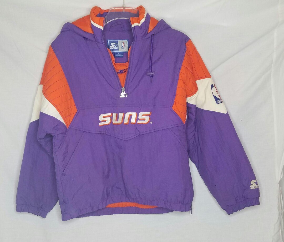 Phoenix Suns Purple Starter Half Zip up Pullover Starter Mens XL Jacket ...