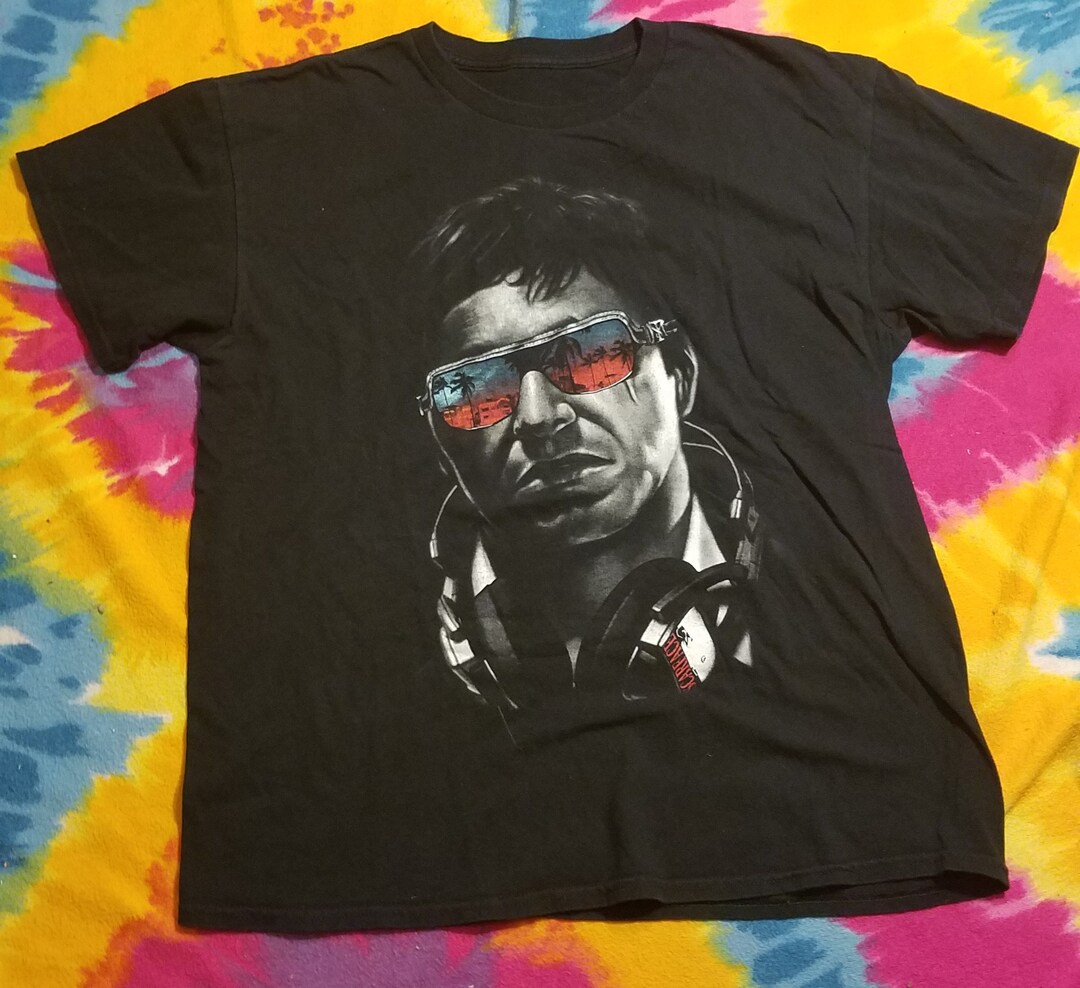 Scarface Dj Black Mens T Shirt Headphones Clean L - Etsy