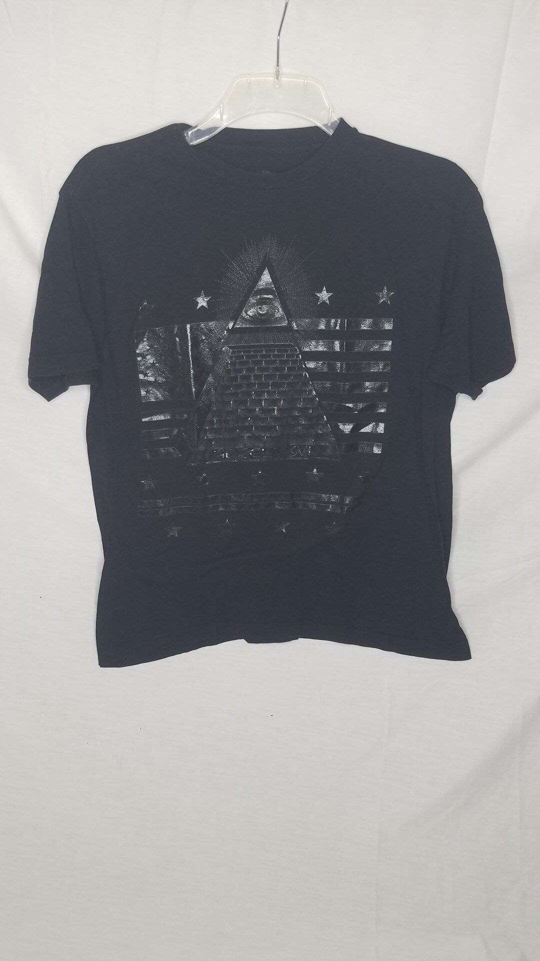 Black MDCCLXXVI Illuminati America Flag Unisex Mens Vintage Eighty ...