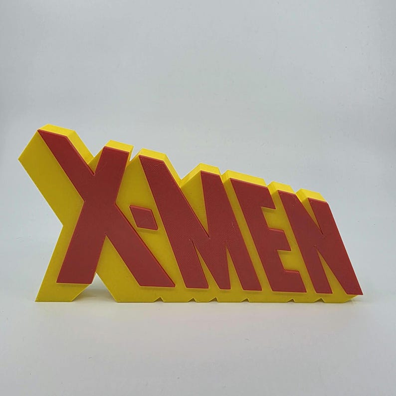 3D Printed X-MEN Logo Comic Stand | Red & Yellow Marvel Decor - Etsy