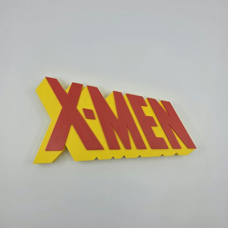 3D Printed X-MEN Logo Comic Stand | Red & Yellow Marvel Decor - Etsy