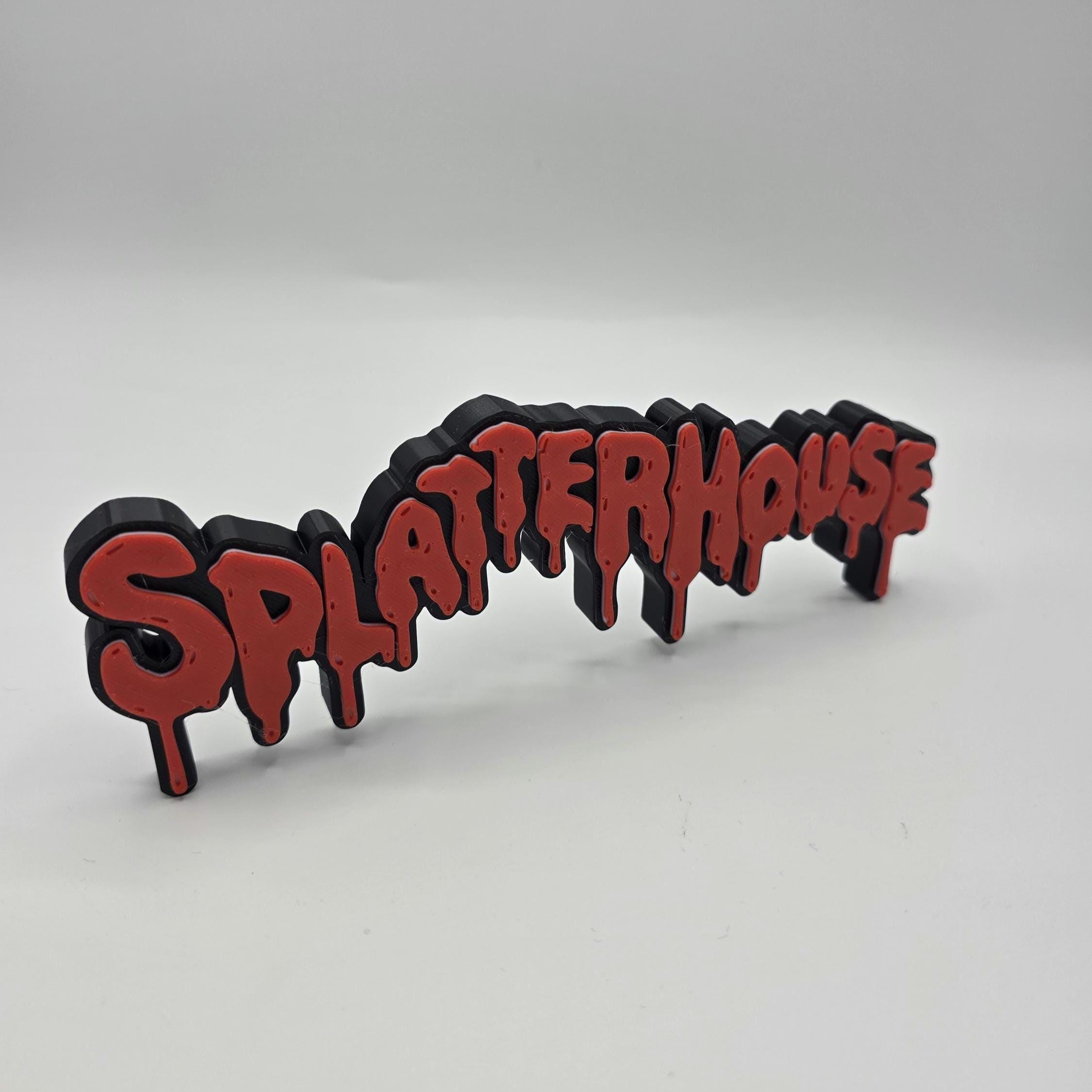 3D Printed Splatterhouse Logo Stand: Retro Gaming Memorabilia - Etsy