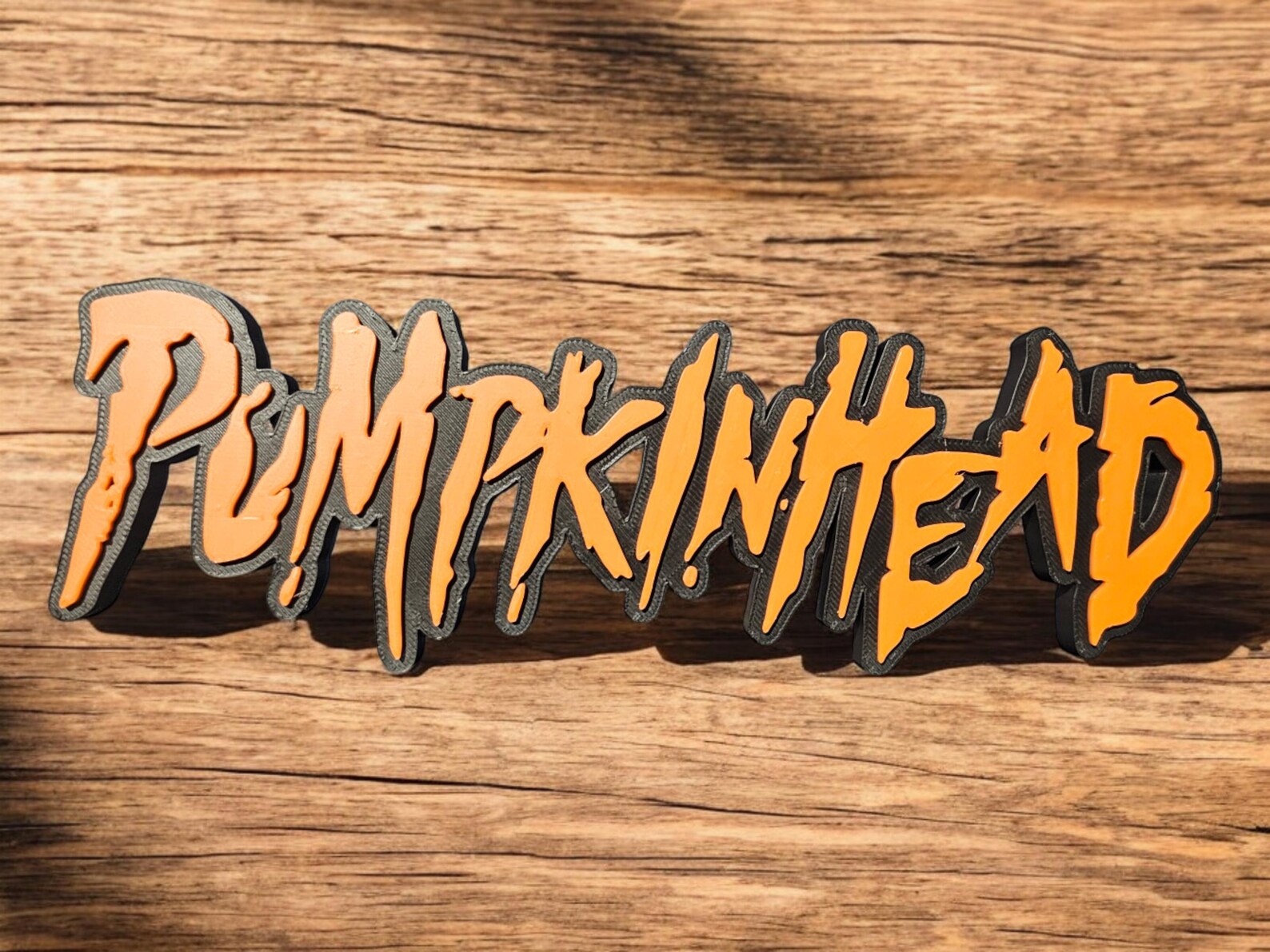 3D Printed Pumpkinhead Movie Logo Stand: Horror Decor - Etsy