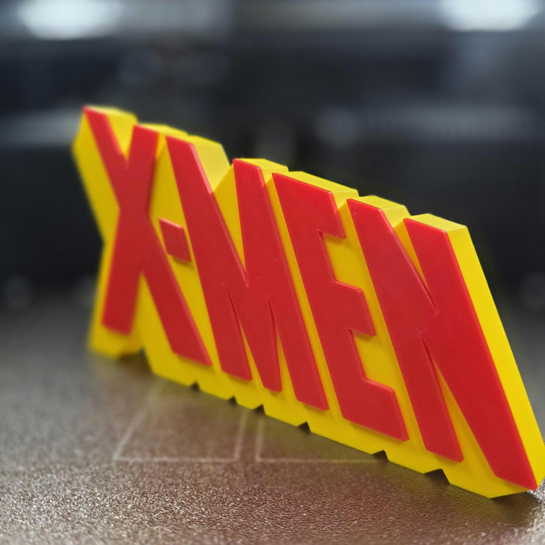3D Printed X-MEN Logo Comic Stand | Red & Yellow Marvel Decor - Etsy