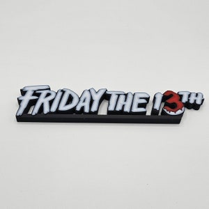 3D Printed Friday the 13th Movie Logo Stand | Ultimate Horror Shelf ...