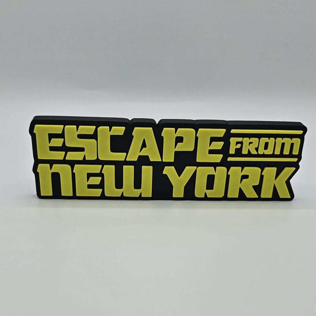 Escape From New York 3D Printed Movie Logo Stand, Retro 80’s Adventure ...