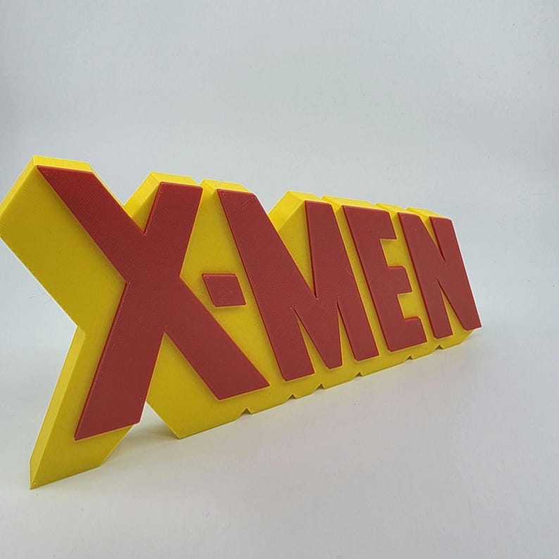 3D Printed X-MEN Logo Comic Stand | Red & Yellow Marvel Decor - Etsy