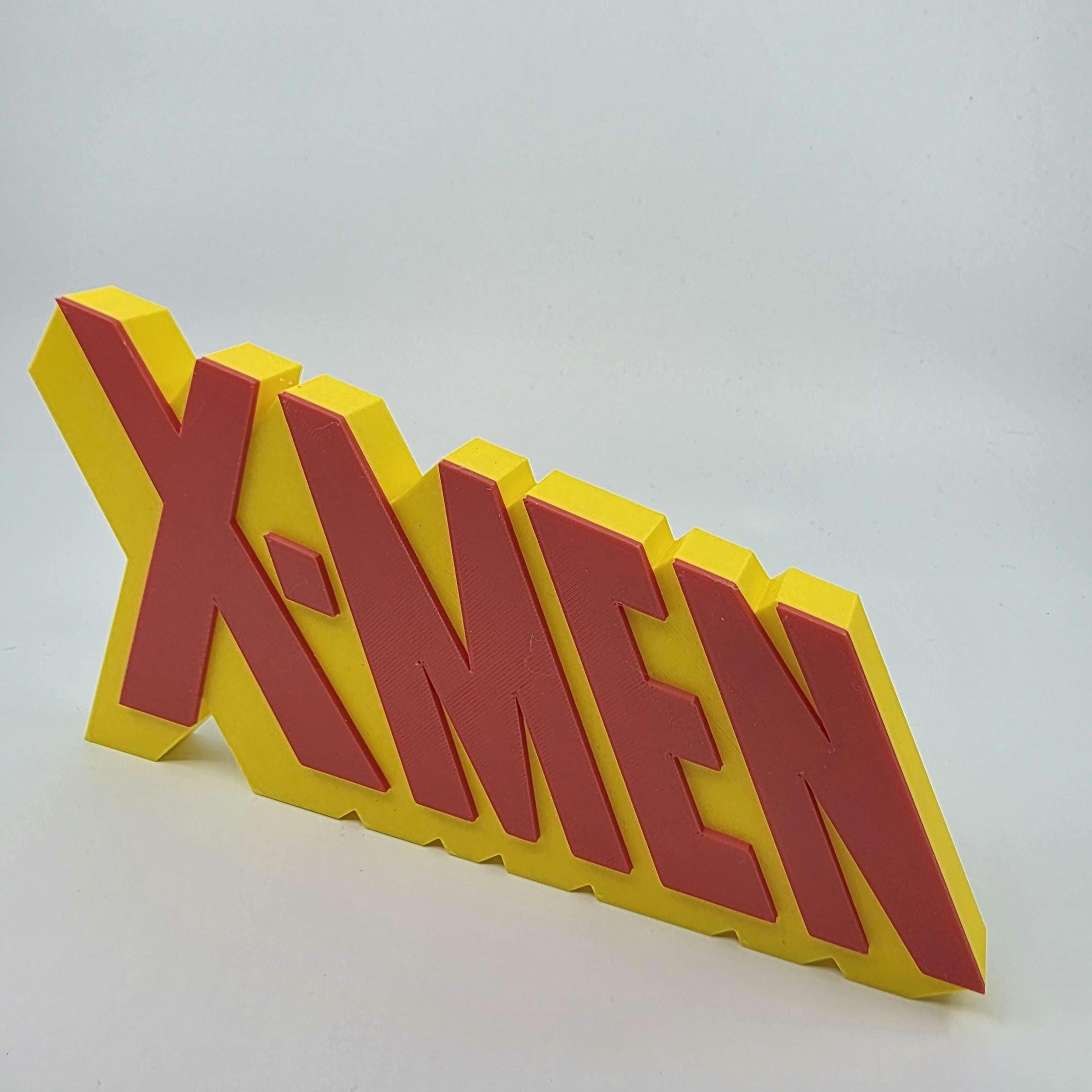 3D Printed X-MEN Logo Comic Stand | Red & Yellow Marvel Decor - Etsy