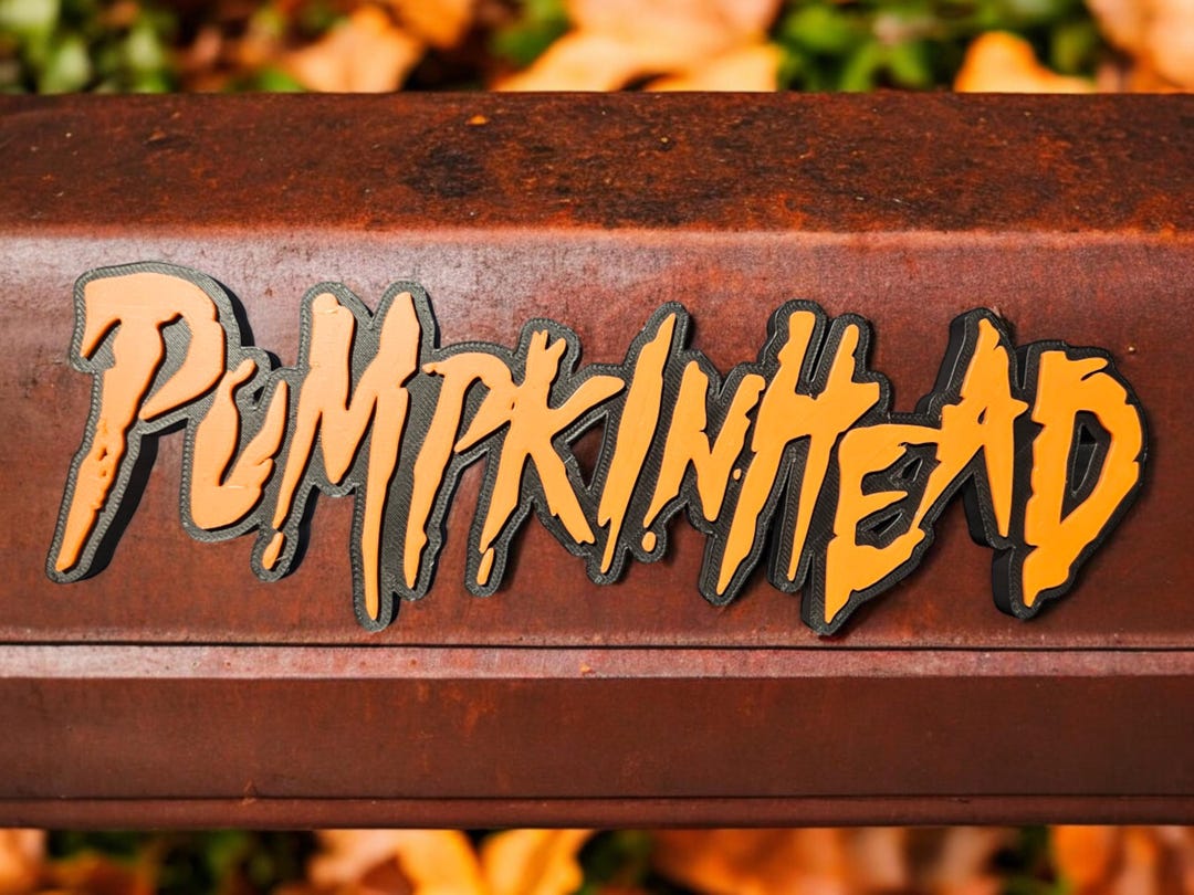 3D Printed Pumpkinhead Movie Logo Stand: Horror Decor - Etsy