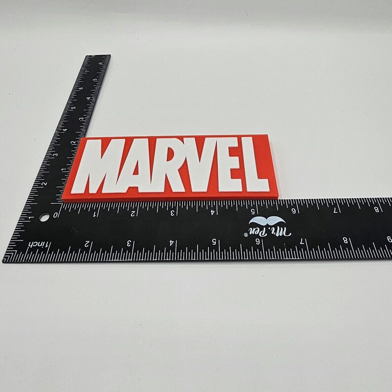 3D Printed Marvel Iconic Logo Stand Shelf Display Ultimate 3d-printed ...