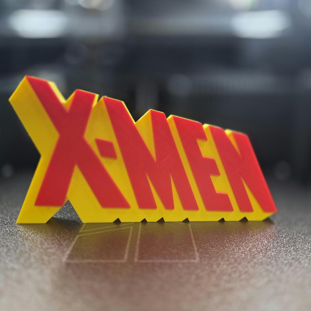 3D Printed X-MEN Logo Comic Stand | Red & Yellow Marvel Decor - Etsy
