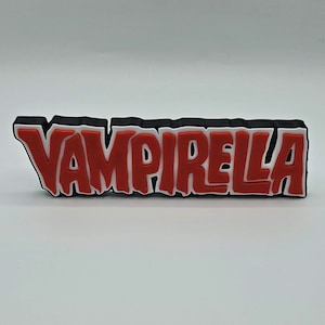 3D Printed Vampirella Comic Logo Stand | Shelf Display | Ultimate ...