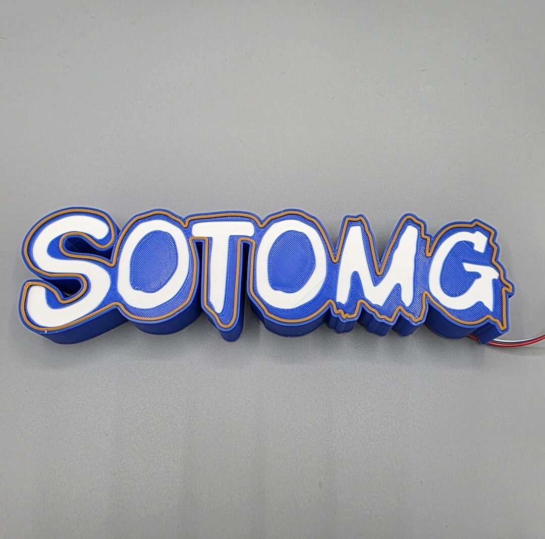 NY Mets Light Box 3D Printed OMG Soto Rally Sign Desk Stand Display for ...