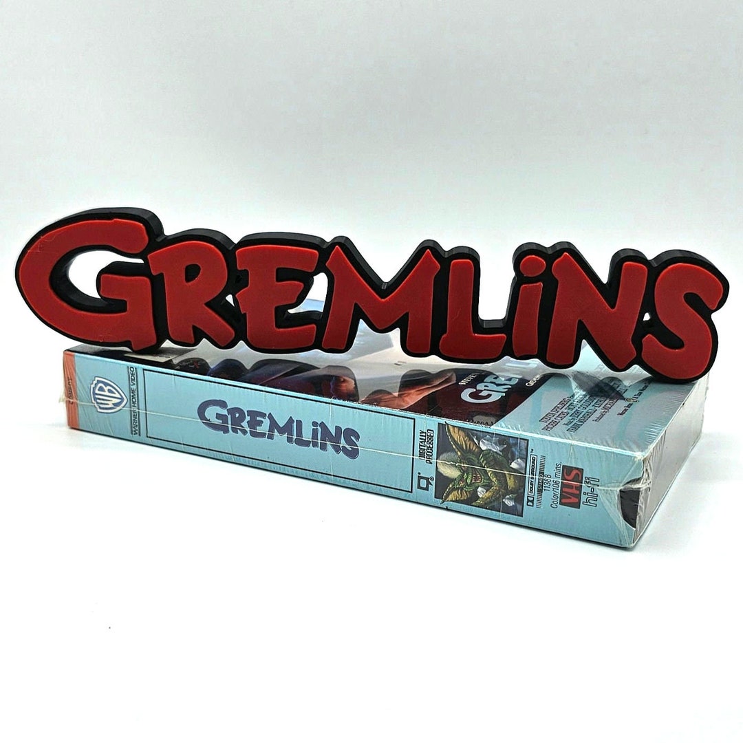 3D Printed Gremlins Iconic Movie Logo Stand Ultimate Horror Collectible ...