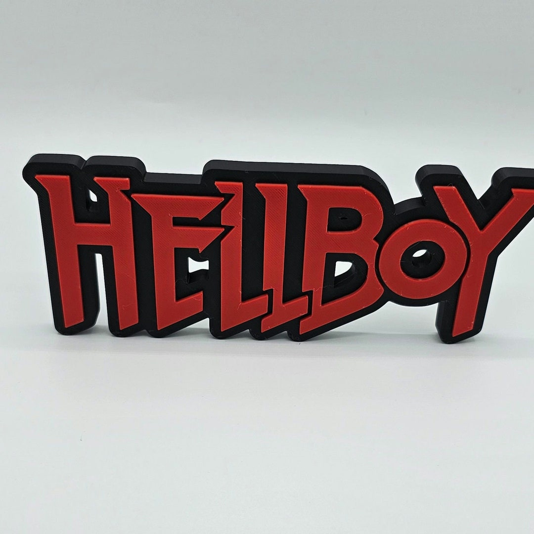 3D Printed Hellboy Logo Stand | Movie/comic Shelf Display | Ultimate Horror Collectible | Custom ...