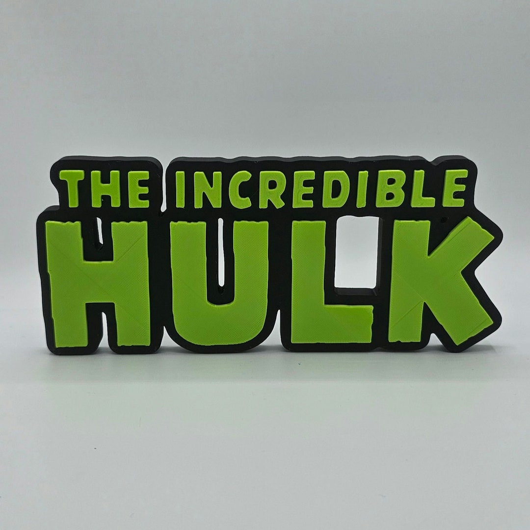 3D Printed the Incredible Hulk Logo Stand | Marvel Comic Shelf Display ...