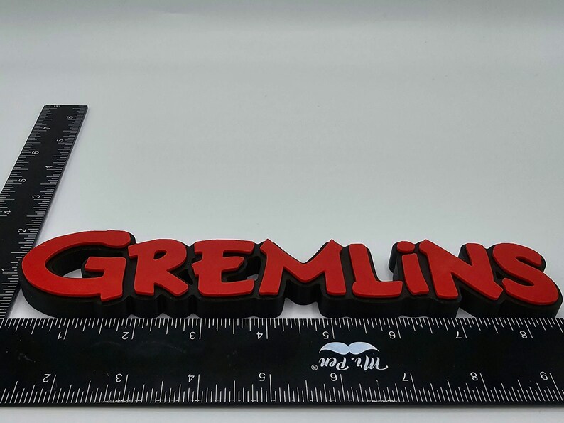 3D Printed Gremlins Iconic Movie Logo Stand Ultimate Horror Collectible ...