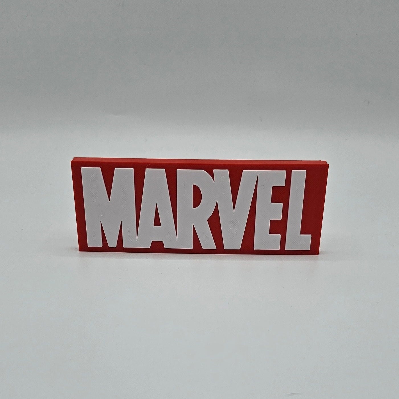 3D Printed Marvel Iconic Logo Stand Shelf Display Ultimate 3d-printed ...