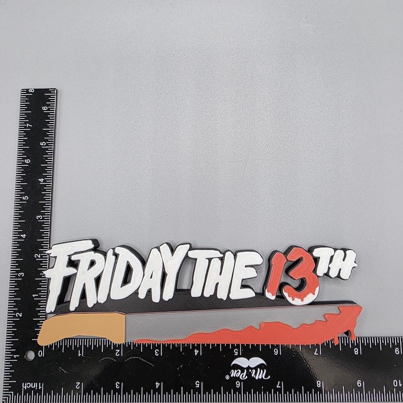 3D Printed Friday the 13th Machete Logo - Horror Movie Display - Etsy