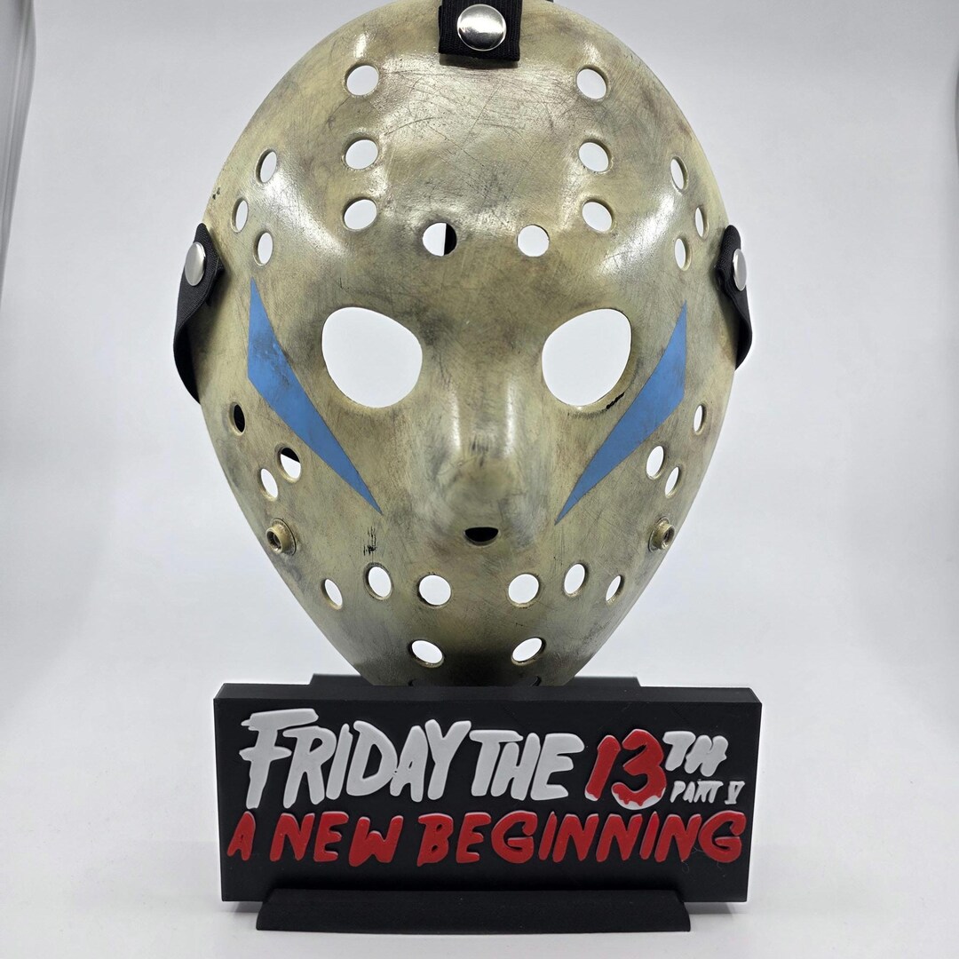 Friday the 13th Part V Mask Stand | Jason Voorhees Hockey Mask Display ...