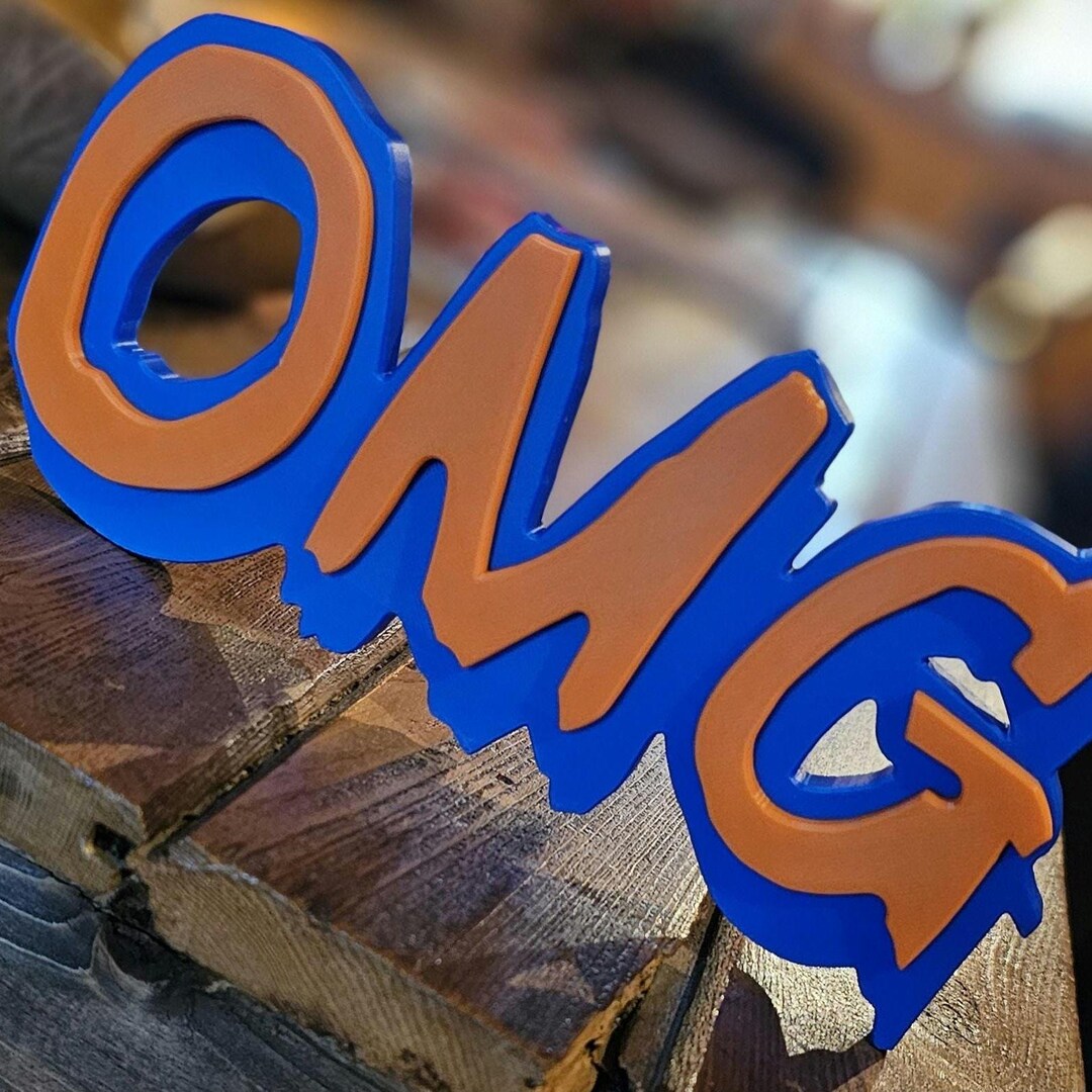 OMG Mets NY 7-inch 3D Printed Sign Perfect for Photos Mets Fans Custom ...