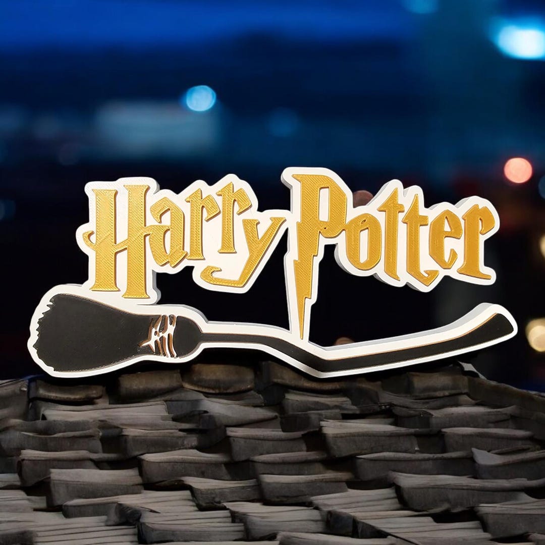 3D Printed Harry Potter Movie Logo Stand Shelf Display Ultimate Movie ...