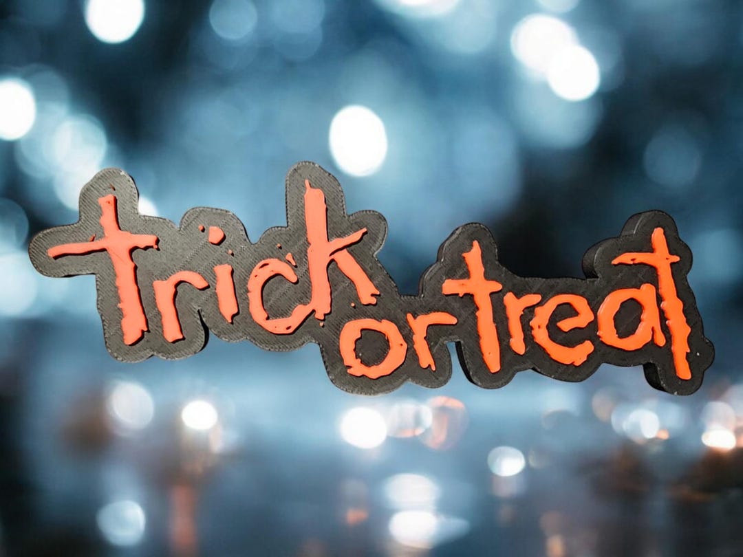 3D Printed Trick or Treat Movie Logo Stand | Shelf Display | Ultimate ...