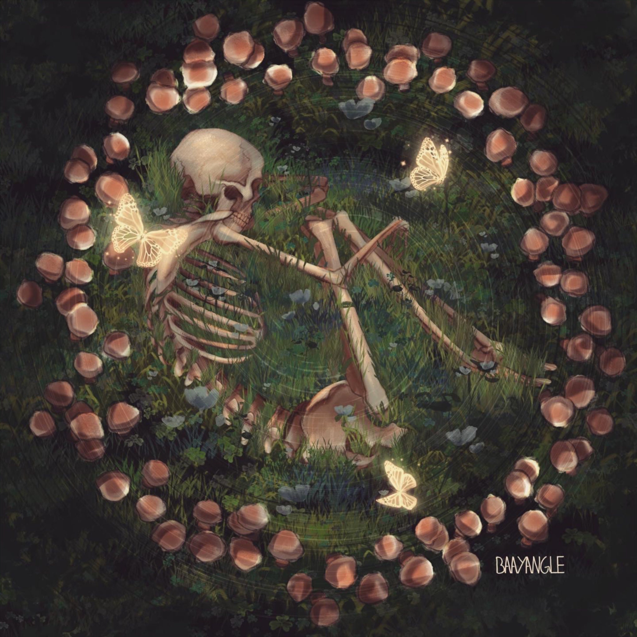 Resting Skeleton Art Print - Etsy