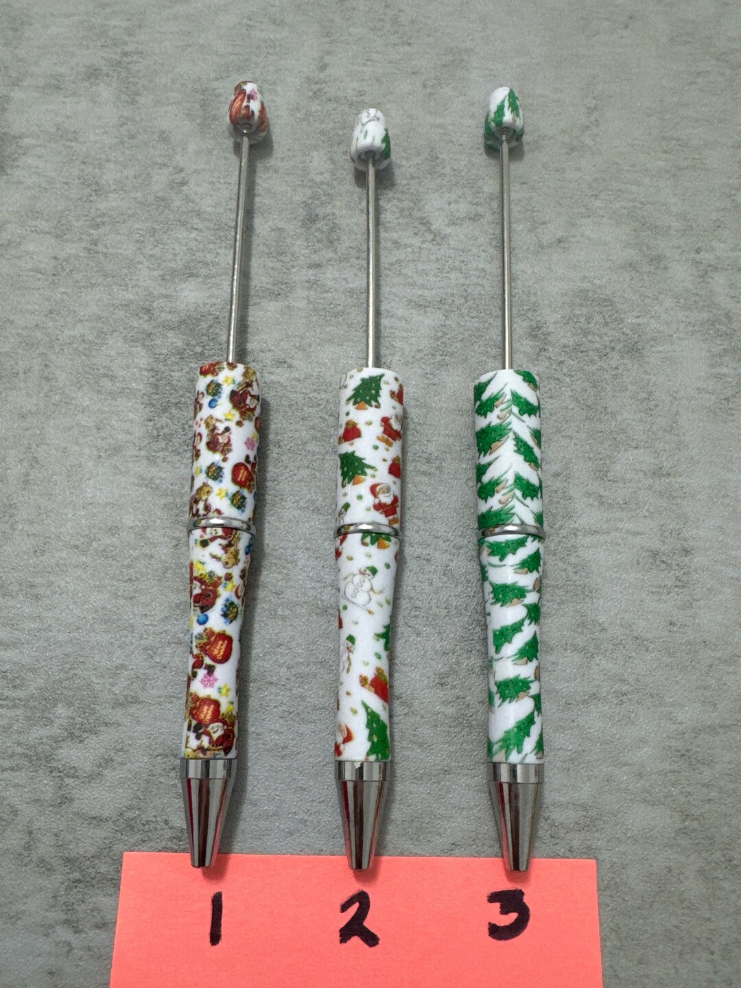 BOGO New Christmas Print Beadable Pens - Etsy