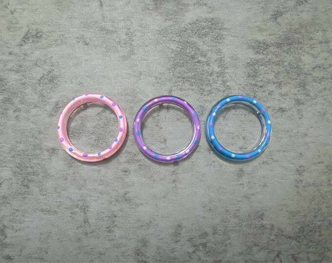 New Hand Painted Rings for Pens and Keychains Random 5 - Etsy