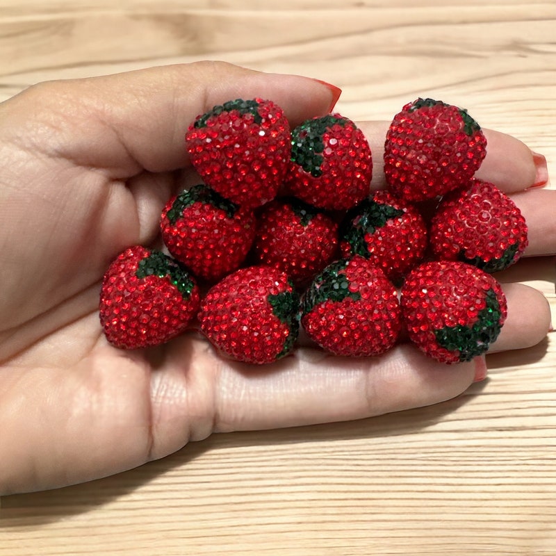 Strawberry Beads - Etsy