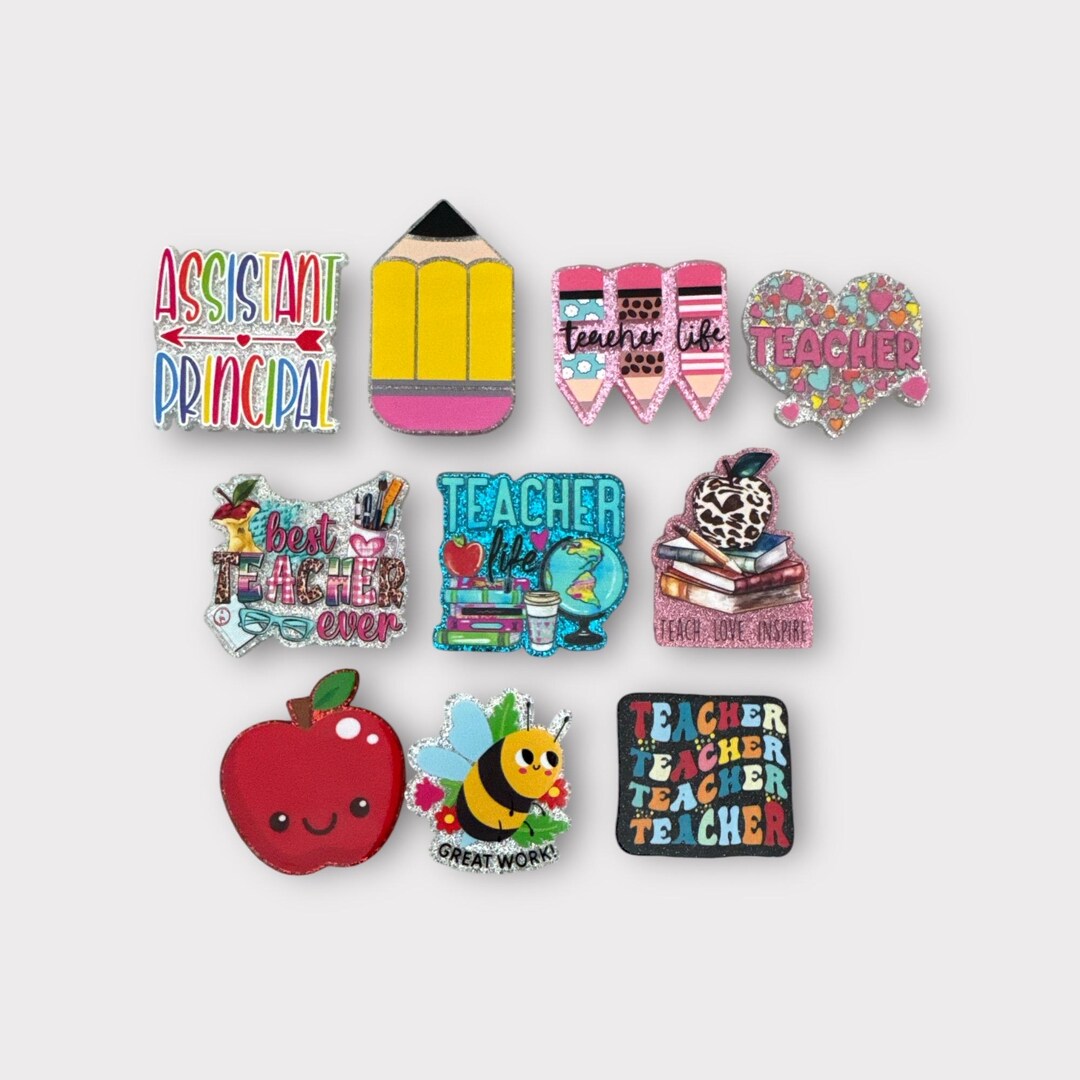 New Glitter Resin Acrylic Flat Back Charm. No Hole - Etsy