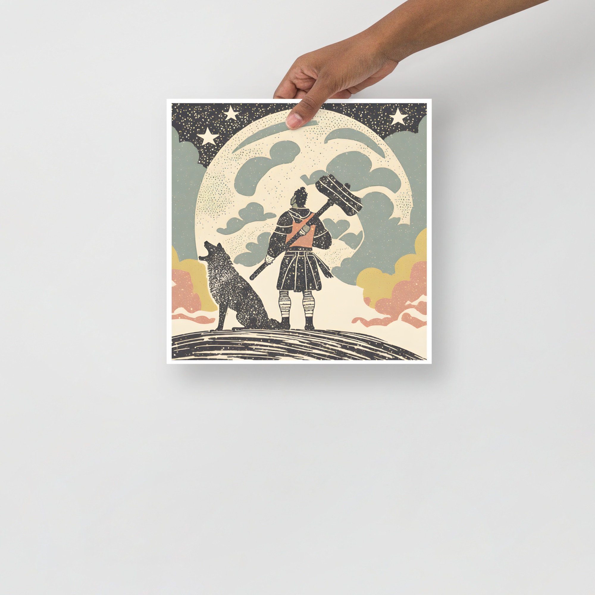 Wheel of Time Perrin and Hopper Wall Fan Art Print, Wheel of Time Boho ...