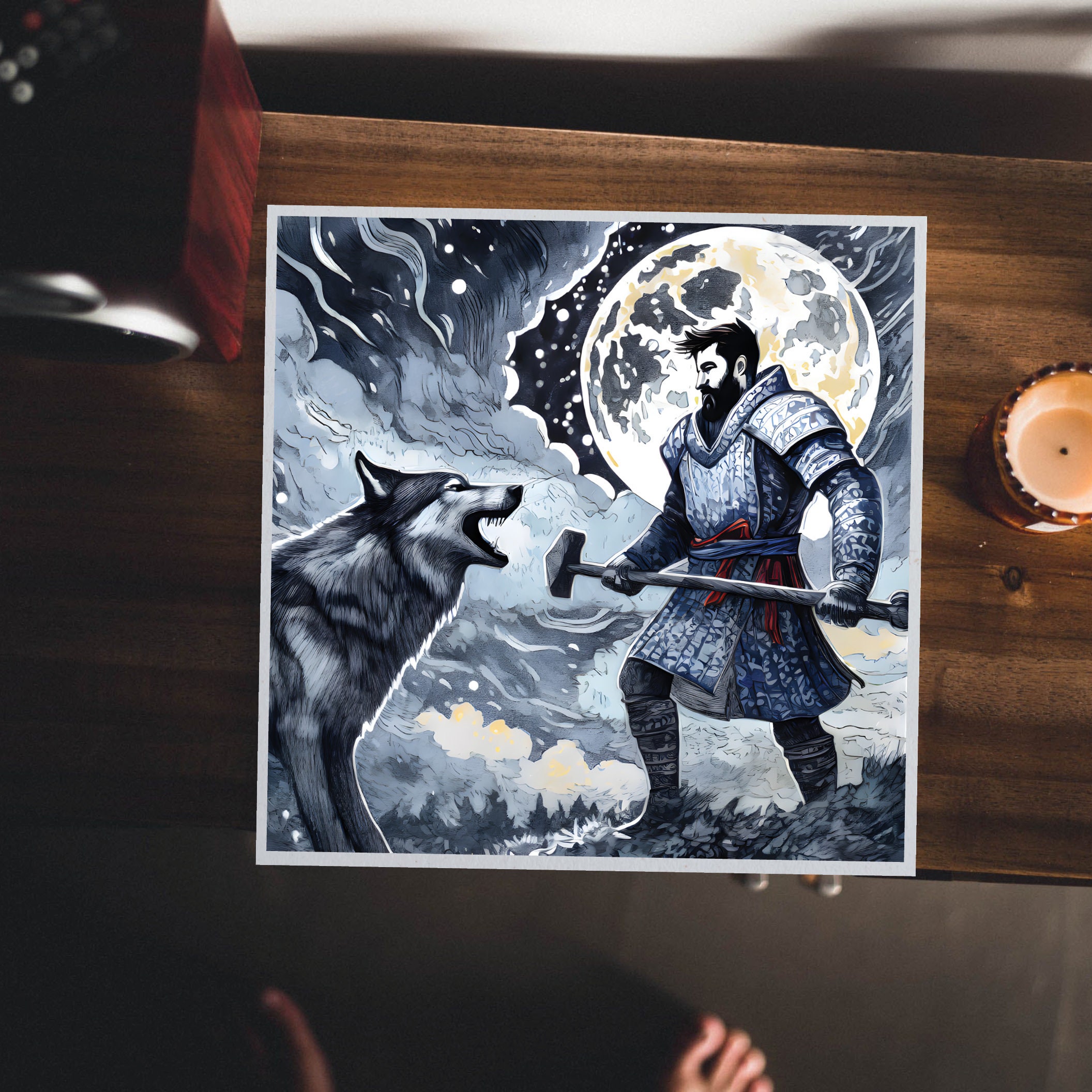 Wheel of Time Perrin and Hopper Wall Fan Art Print Wheel of - Etsy