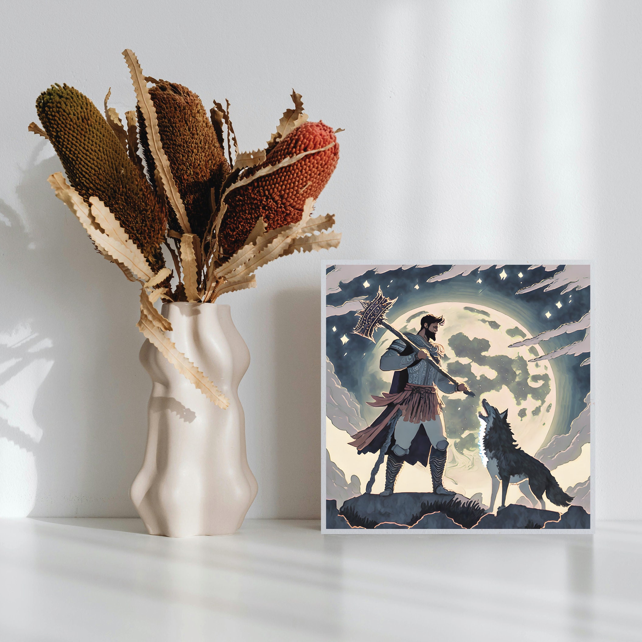 Wheel of Time Perrin and Hopper Wall Fan Art Print, Wheel of Time ...