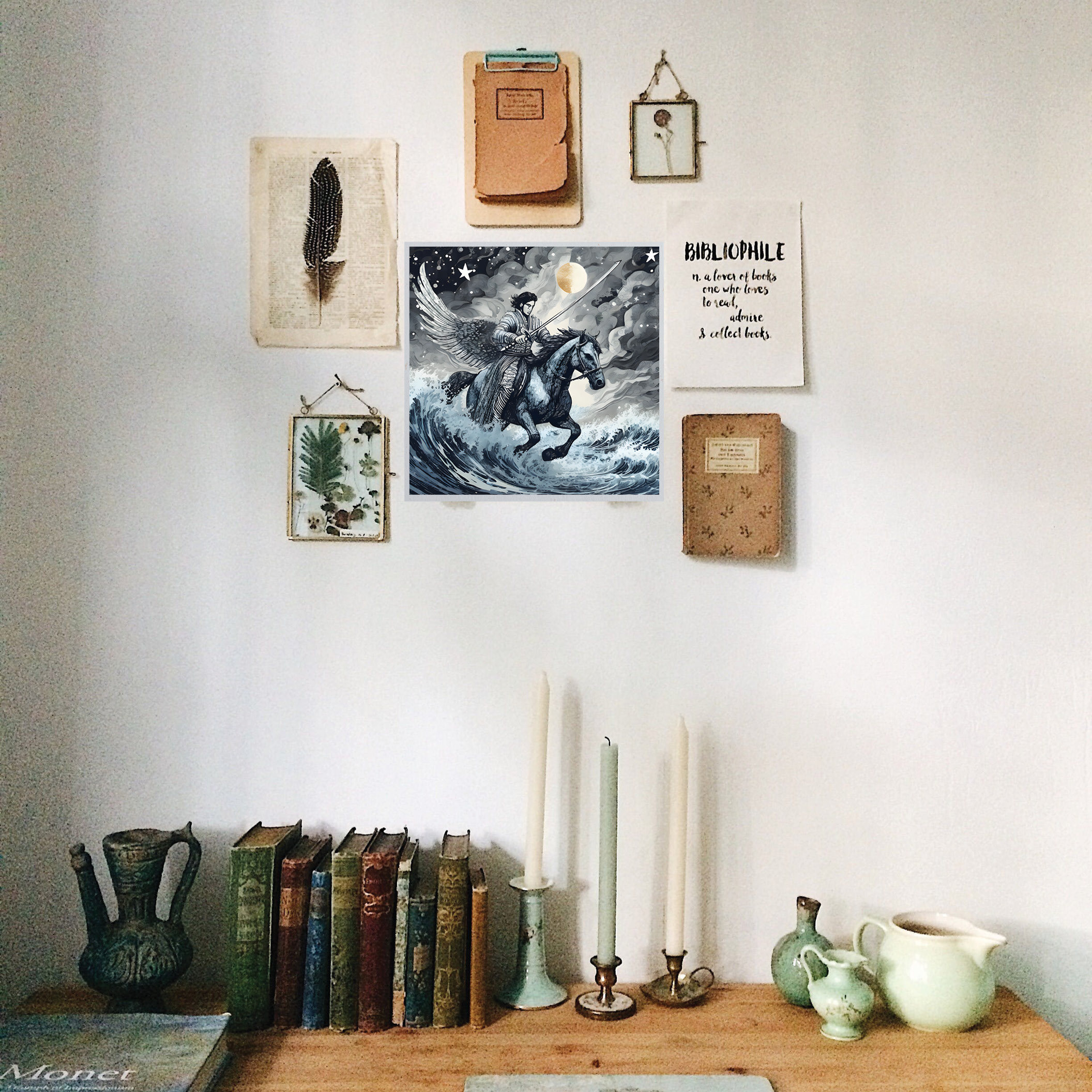 Percy Jackson Art Print, Fan Art Percy and Pegasus Blackjack Wall Art ...