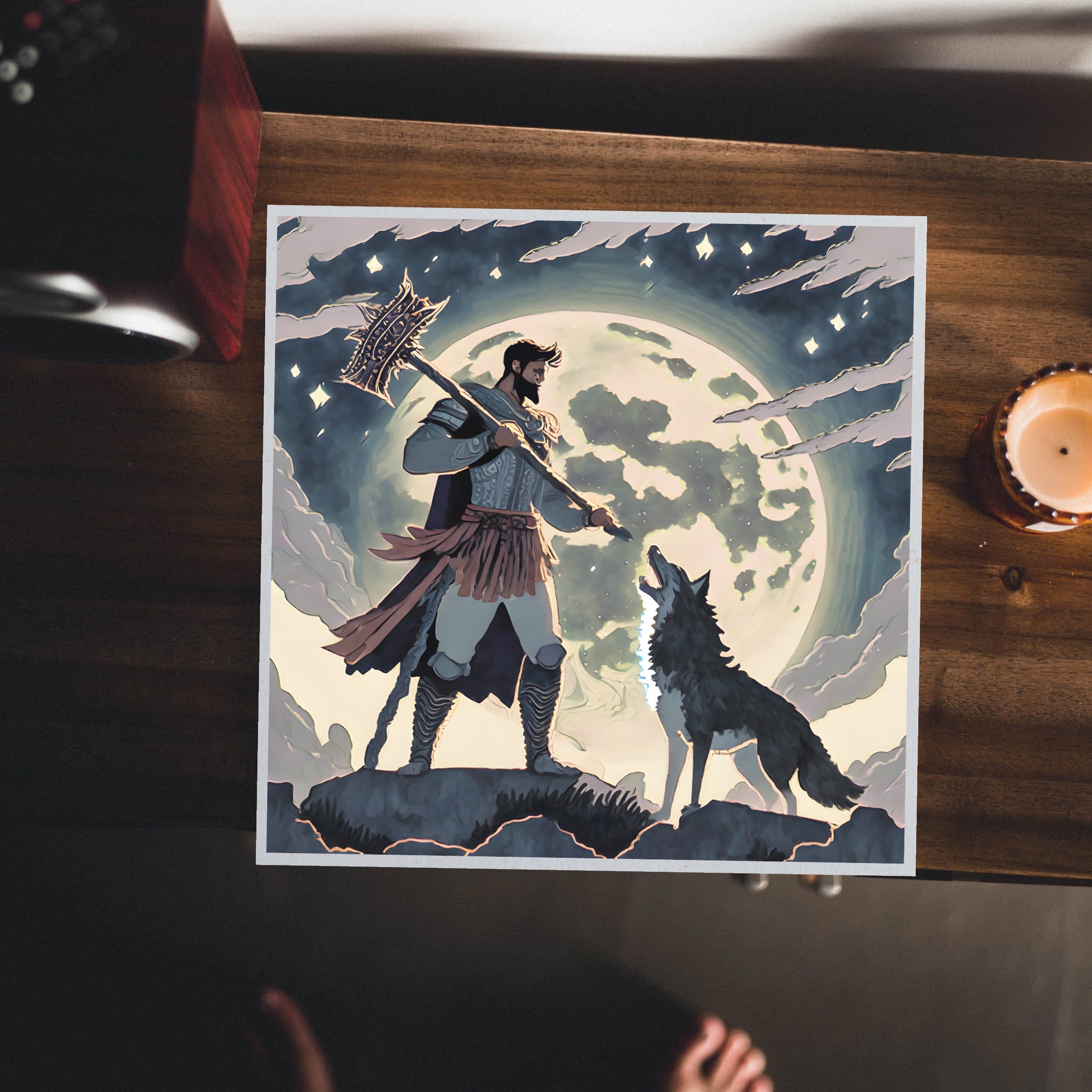 Wheel of Time Perrin and Hopper Wall Fan Art Print, Wheel of Time ...