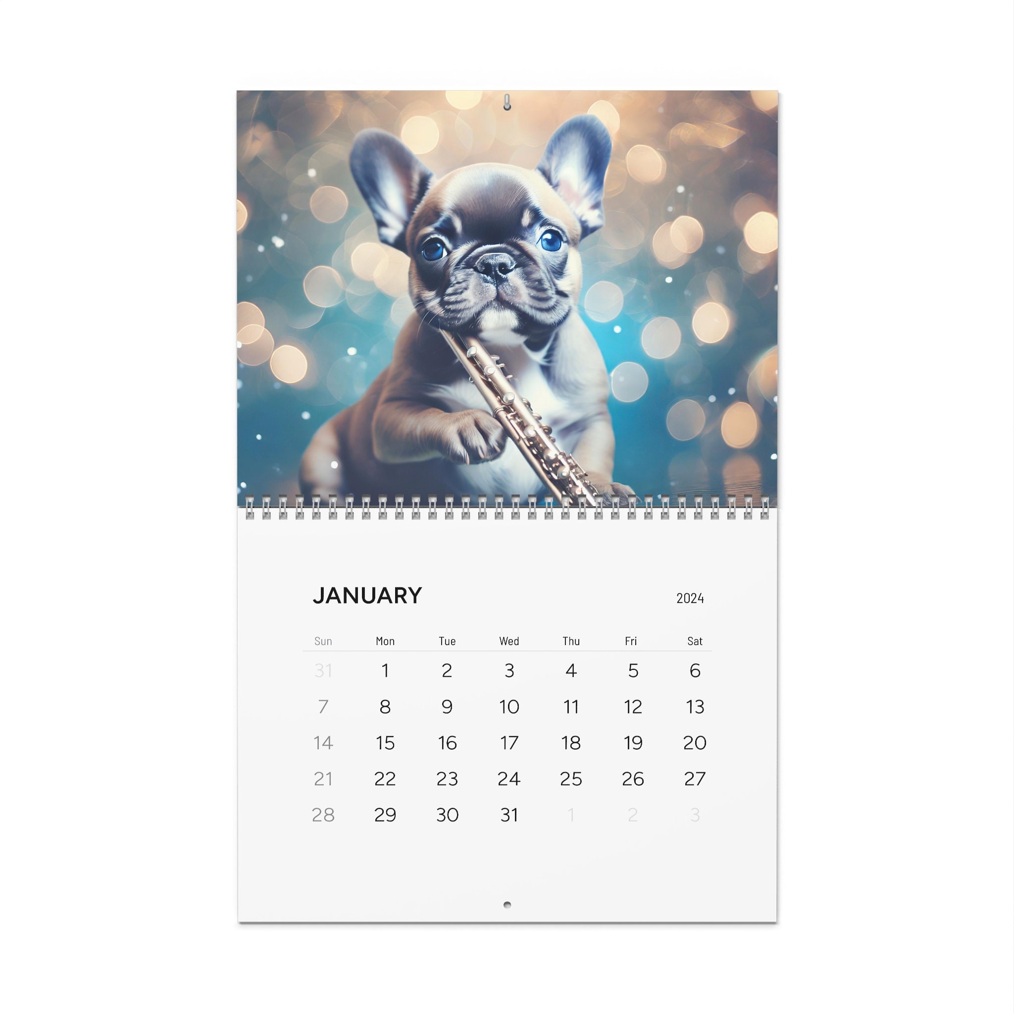 Musical Pets Wall Calendar 2024 Frenchie Edition - Etsy