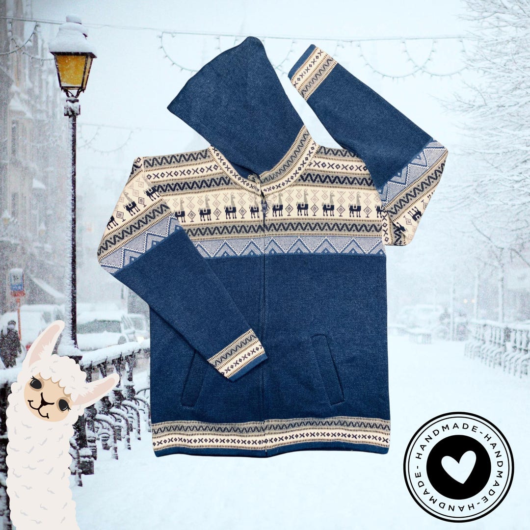 Alpaca Handmade Jacket XL, Alpaca Wool Jacket Winter Jacket, Handmade ...