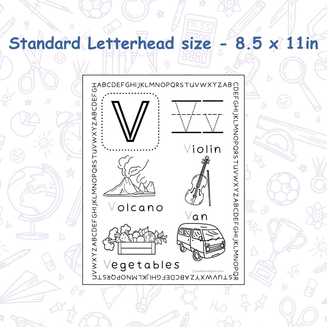 Learn the Alphabet Color and Trace Bundle - Etsy Canada