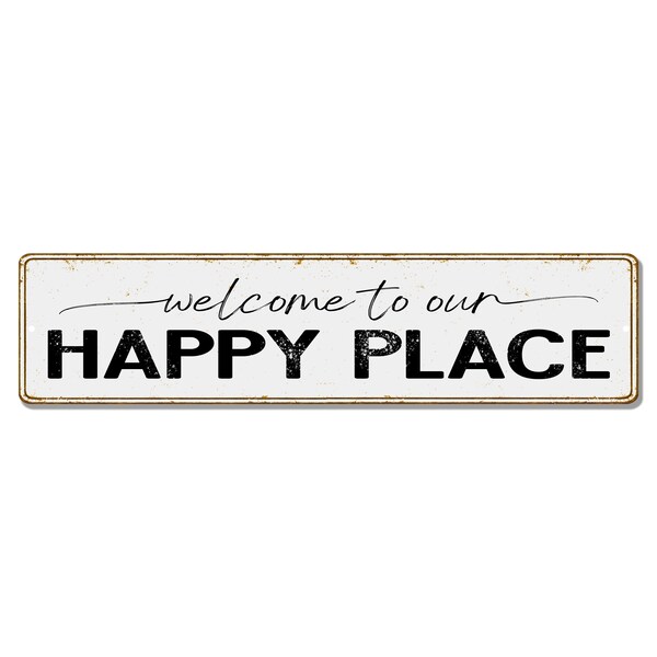 Our Happy Place Sign - Etsy