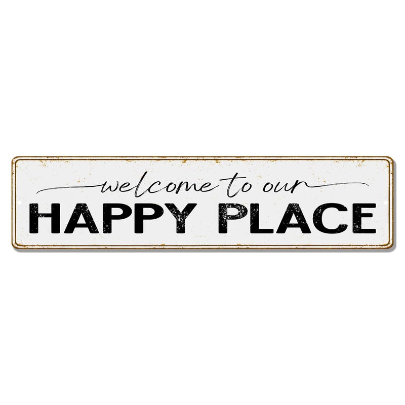 Our Happy Place Sign - Etsy