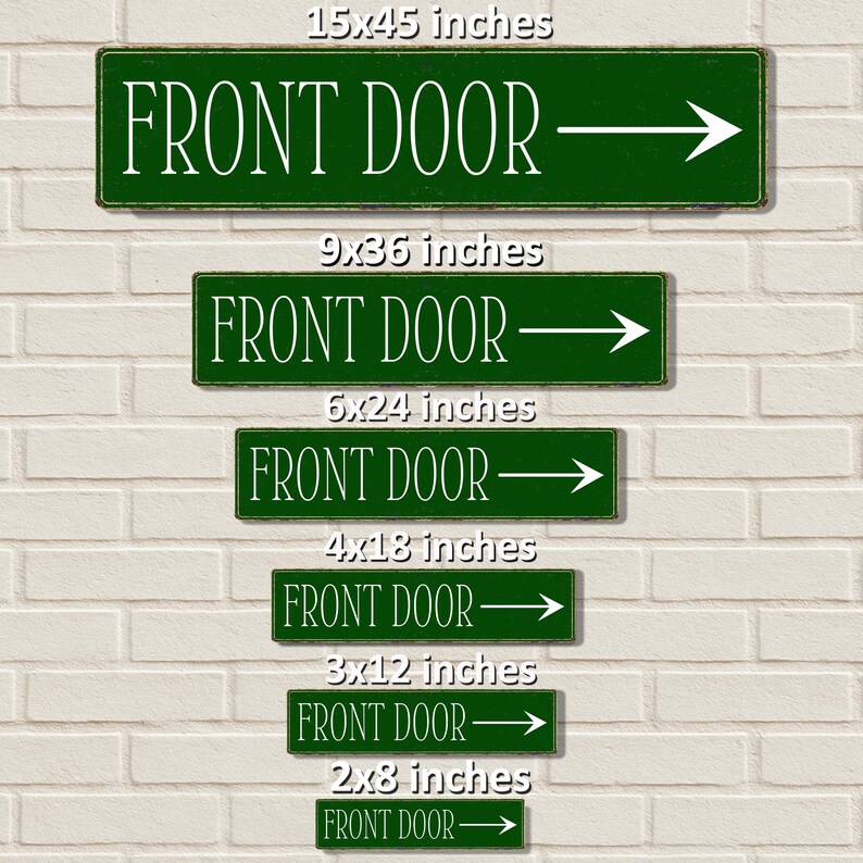 Front Door Arrow Sign, Metal Entryway Direction Decor - Etsy