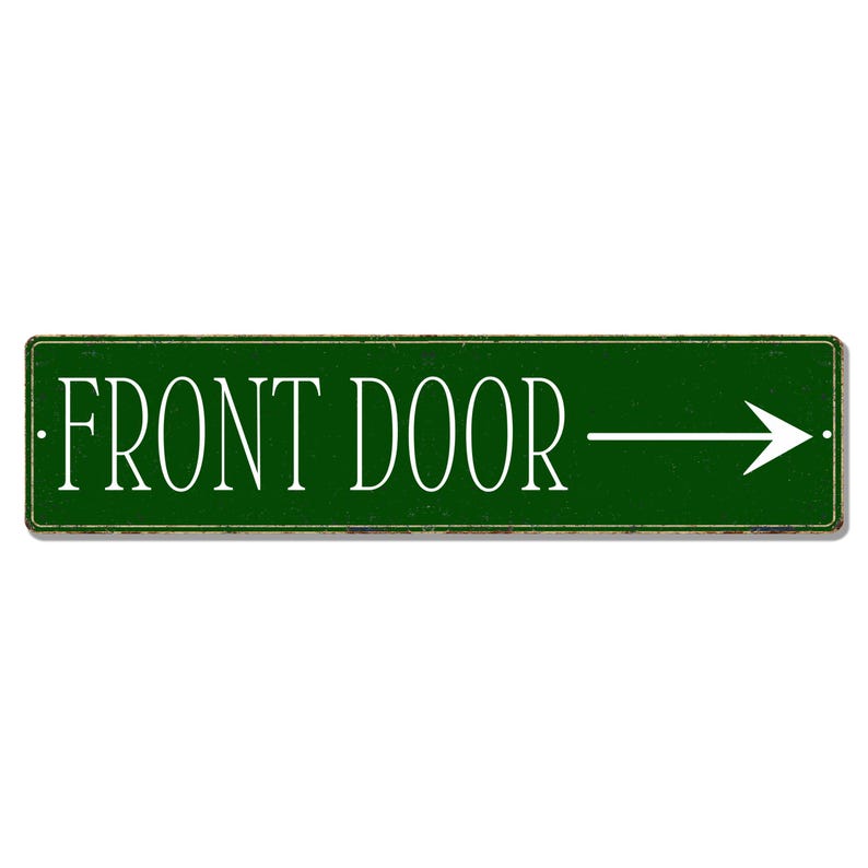 Front Door Arrow Sign, Metal Entryway Direction Decor - Etsy